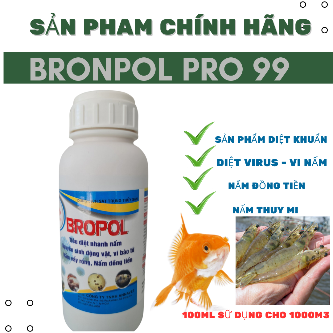 Bronopol 500ml diệt khuẩn ao cá cảnh , cá koi , cá chép rồng nấm thủy ...