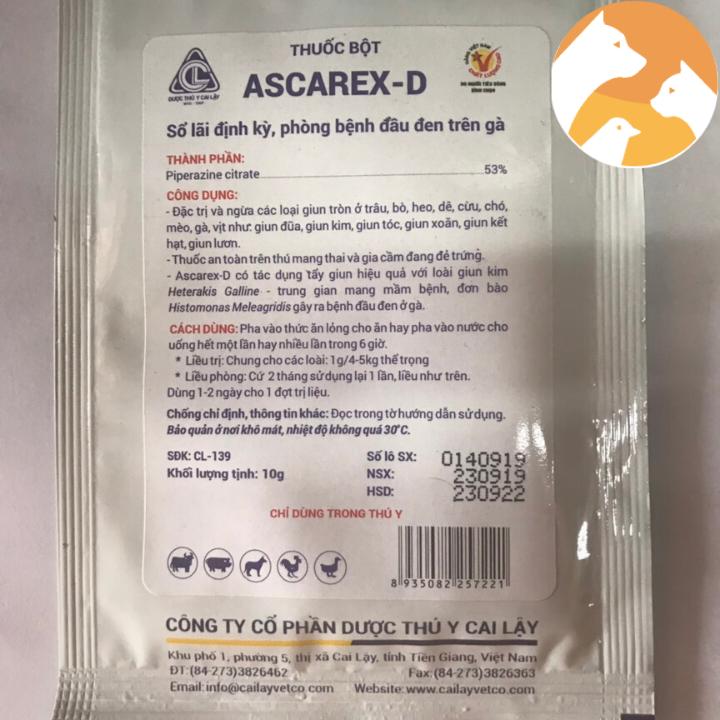 Combo 2 bịch Thuốc tẩy giun cho gà đá ASCAREX-D [10 g] | Lazada.vn