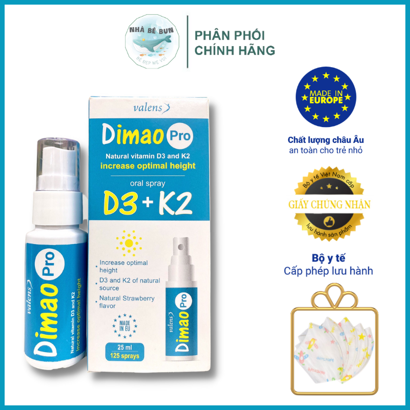 (Chính Hãng) Dimao Pro D3K2 - Bổ Sung Vitamin D3 K2 Dạng Xịt Tăng Chiều ...