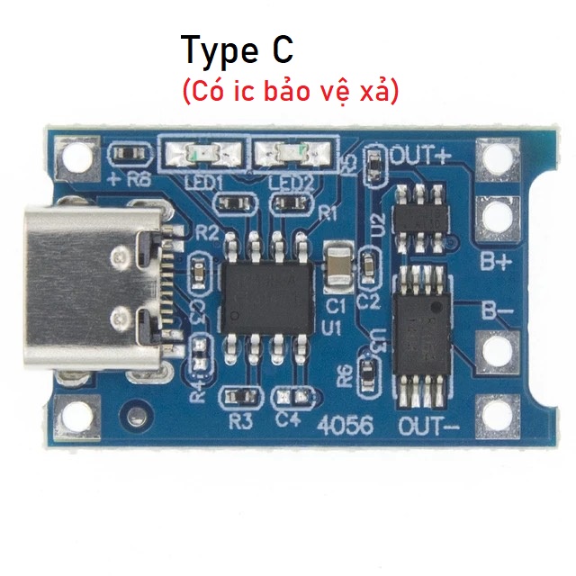 Mạch sạc TP4056 cho pin 1S Lithium 18650 li-ion lipo 3.7V cổng cắm ...
