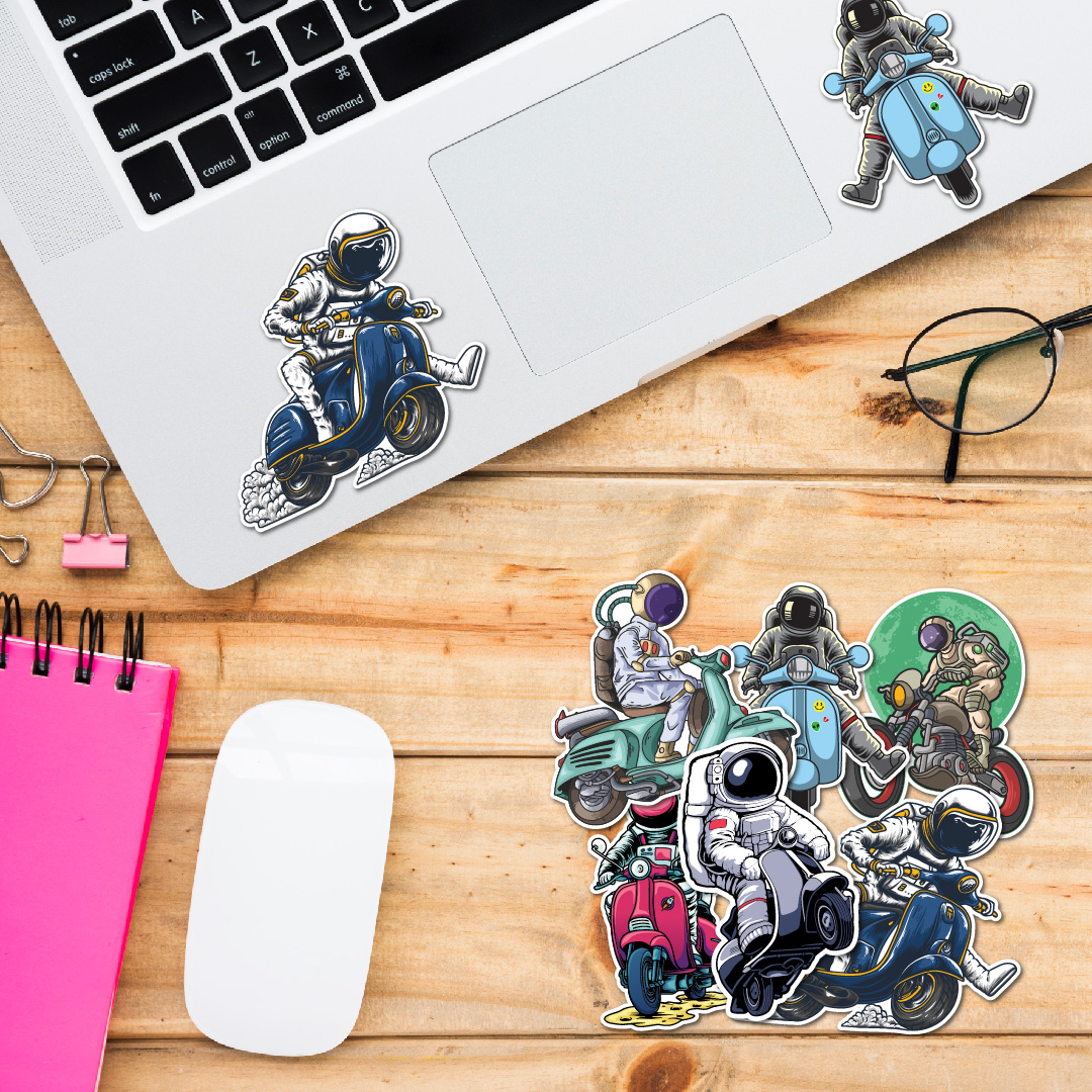 STICKER LẺ - Sticker Phi Hành Gia dán mũ bảo hiểm laptop điện thoại ...