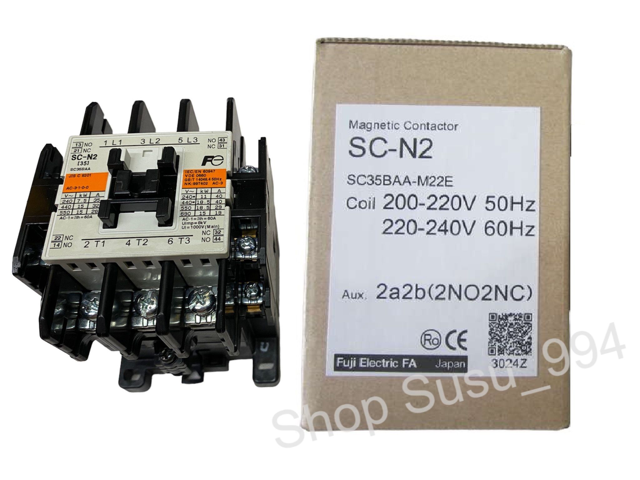 Khởi động từ - Contactor Fuji SC-N2 220V 40A tiếp điểm 2NO + 2NC (Hàng chính hãng mới 100% ...