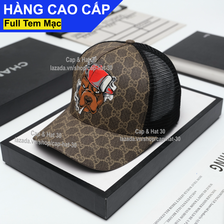 A14Mũ Lưỡi Trai Nón Kết Gucci Chó Bulldog Hoạ Tiết Phối Lưới Thoáng Mát ...