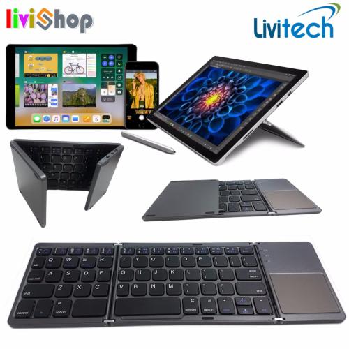 Bàn phím không dây Bluetooth có thể xếp gọn B033 dùng cho iPad / Tablet Android và Windows - Bàn ...