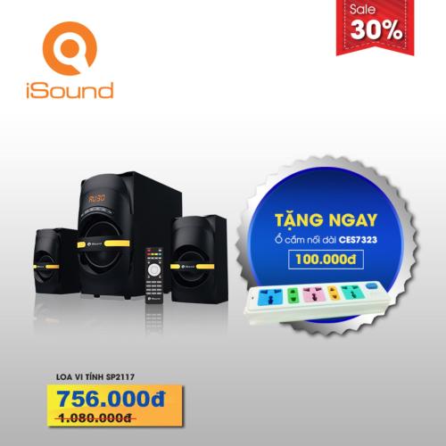 Bộ loa đa năng iSound SP2117 + Tặng Ổ cắm điện đa năng COMET CES7323 - Loa Máy Tính ...