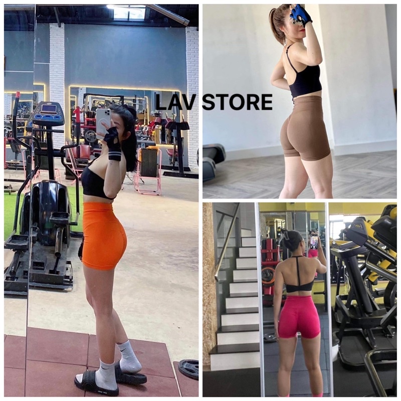Quần legging đùi tập gym yoga MITAO nâng mông cạp cao gen bụng co dãn 4 chiều LAV store - MixASale