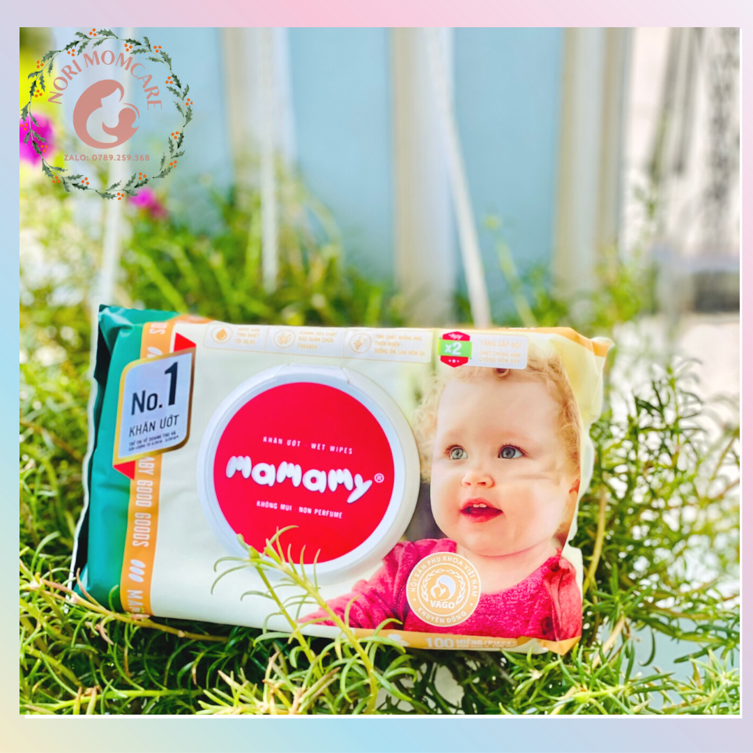 Khăn ướt 30 tờ Mamamy dưỡng ẩm kháng khuẩn ngừa hăm rôm sảy an toàn cho ...