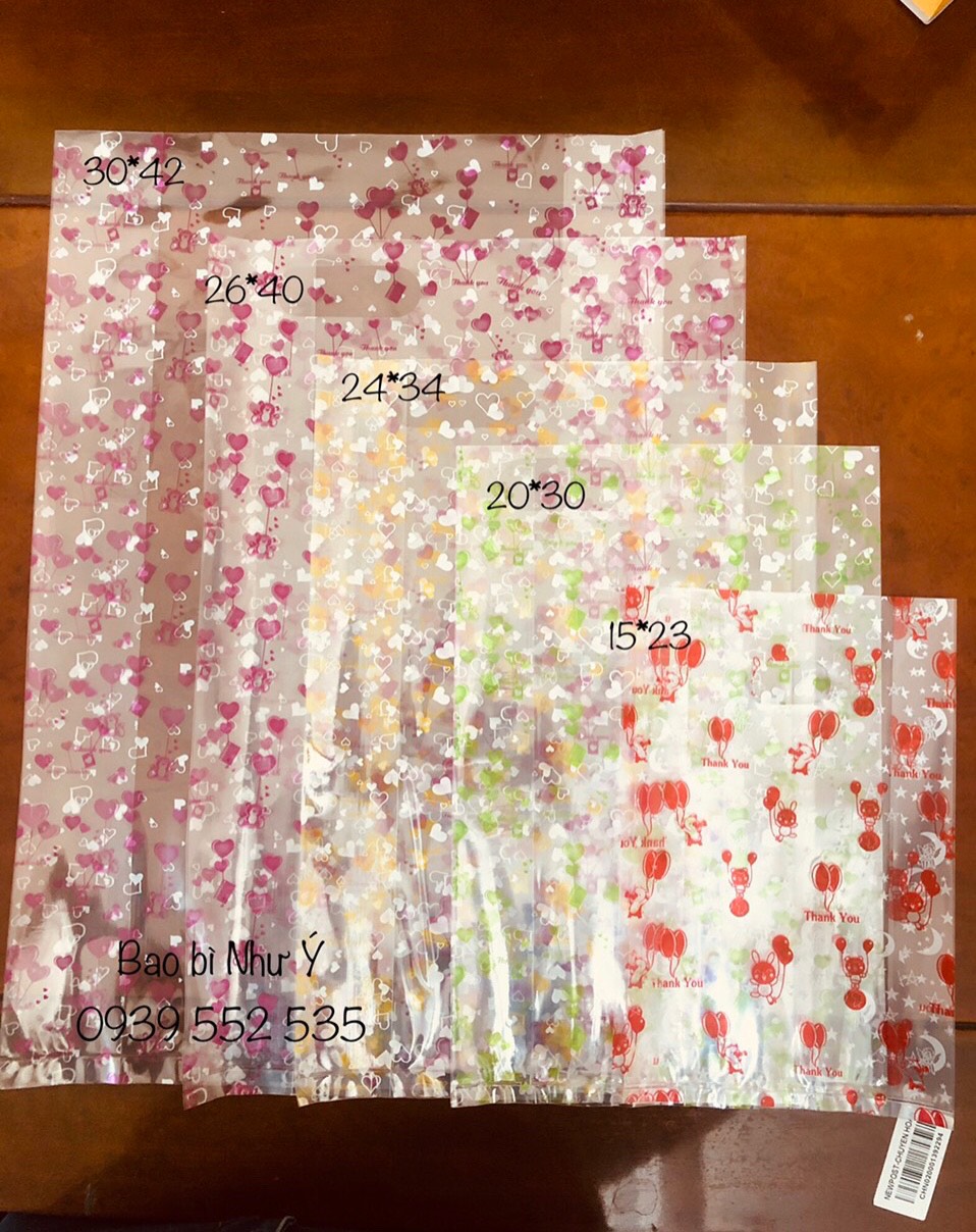 (1KG - HCM) TÚI NILON PP IN HỌA TIẾT - GIAO MẪU NGẪU NHIÊN - MixASale