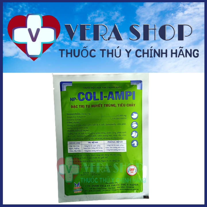 NAPHAVET COLI AMPI 100G - Thuốc trị tụ huyết trùng, tiêu chảy cho heo ...