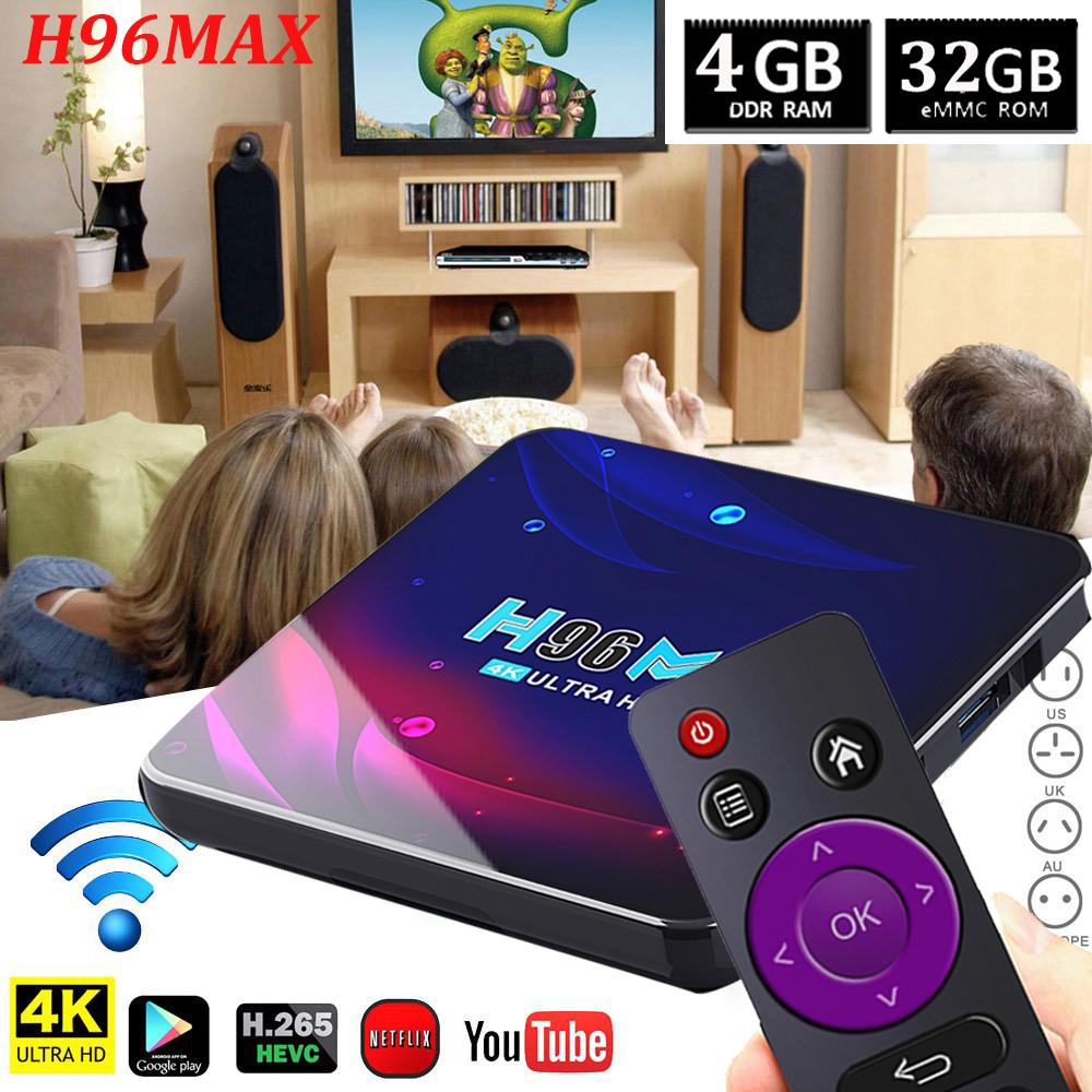 Android tivi box T95 RAM 4G/ROM 32G Android 10.0 cấu hình mạnh - học ZOOM online, giải trí mượt ...