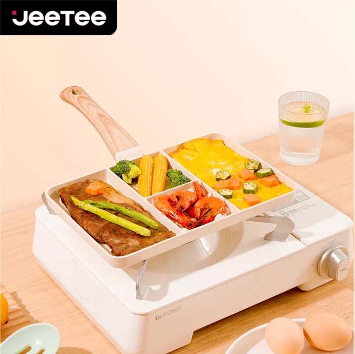JEETEE 27CM Non Stick Frying Pan 4 in1 Multifunctional Steak Tamagoyaki ...