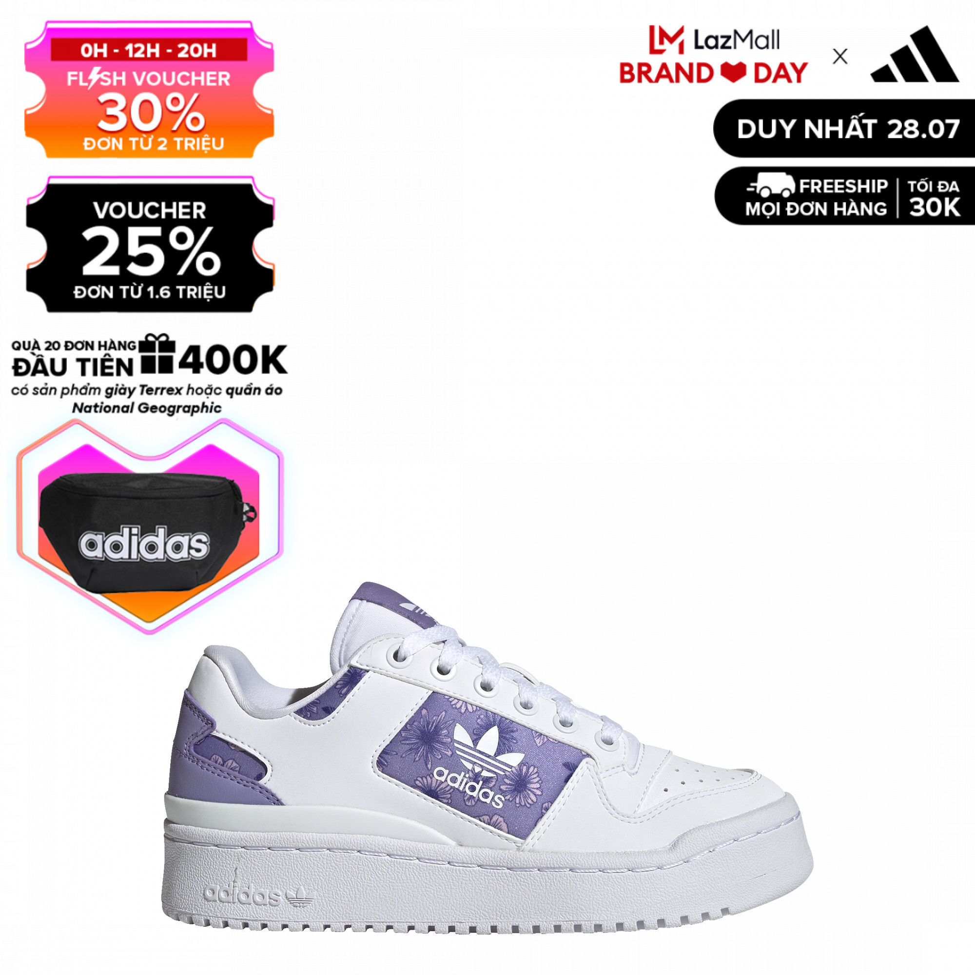 CHỈ 28.07 - VOUCHER 25 ĐƠN TỪ 1.6TR adidas Bóng rổ Giày Forum Bold Trẻ ...