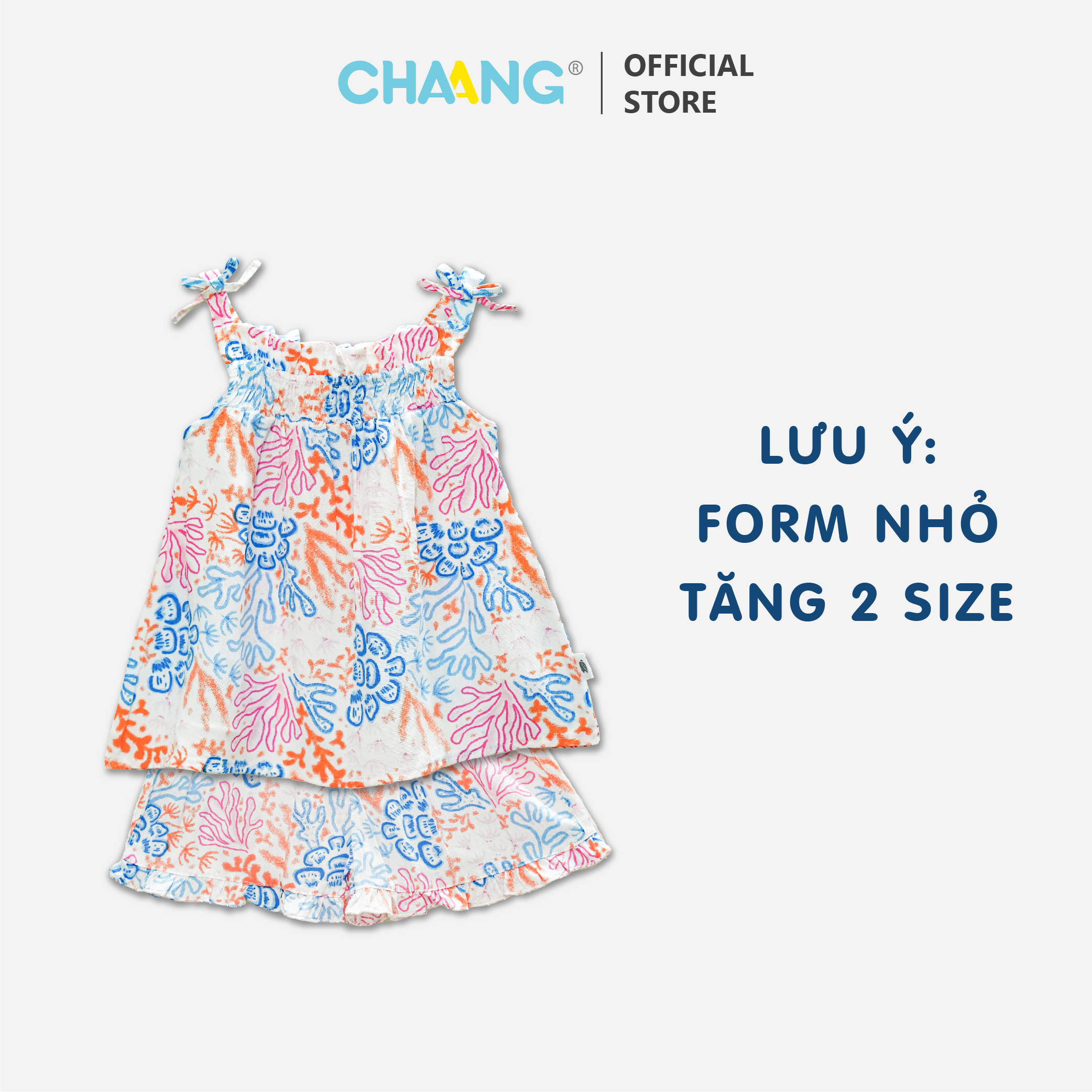 CHAANG Bộ hai dây lanh Sea coral Chaang-FORM NHỎ MẸ TĂNG 2 SIZE - MixASale
