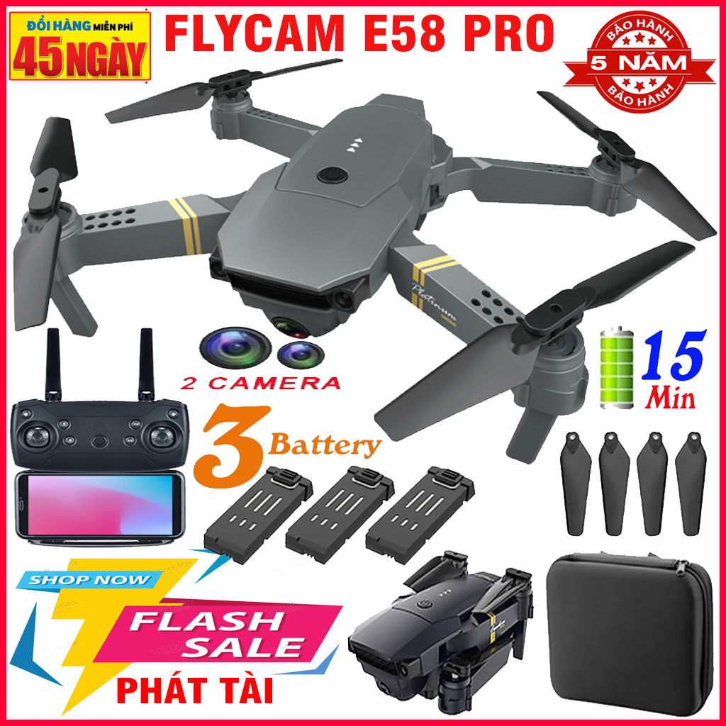 Máy Bay Điều Khiển Từ Xa Flycam E58 Pro, Flycam Mini, Flycam Có Camera ...