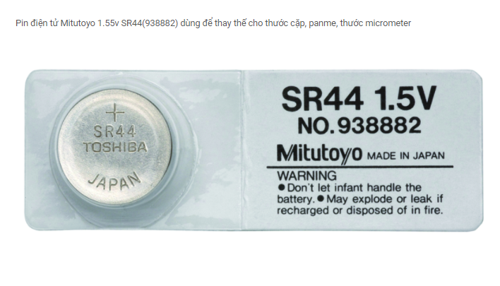 Pin điện tử Mitutoyo, Battery SR44 1.5V, 938882 | Lazada.vn