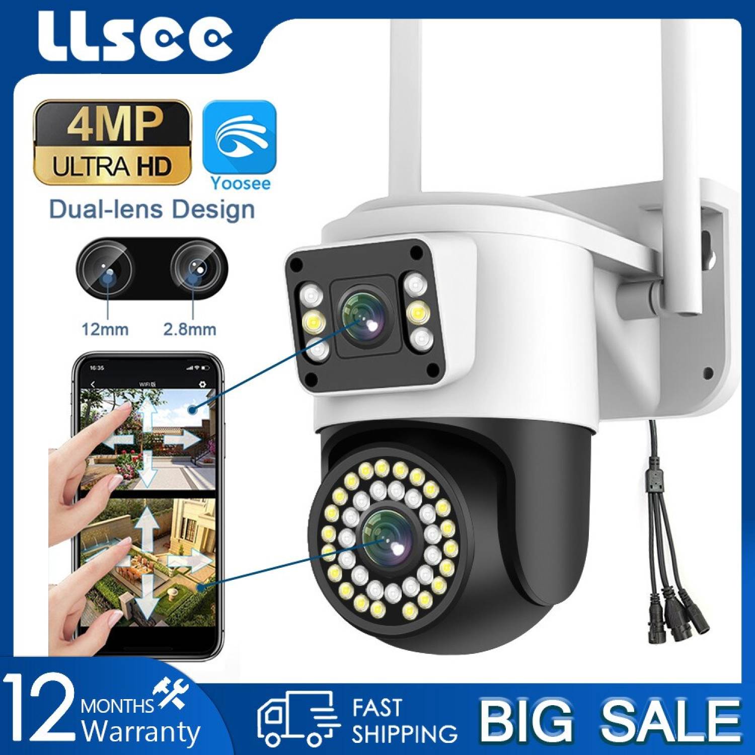 Camera YooSee 2 mắt - Siêu nét - Xem đêm có màu G36 - MixASale