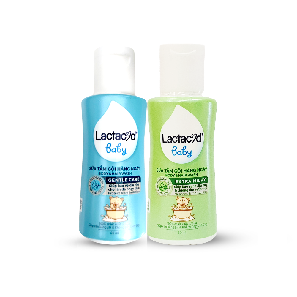 60 ml Chai sữa tắm em bé lactacyd milky 60ml (tiện lợi khi đi du lịch ...