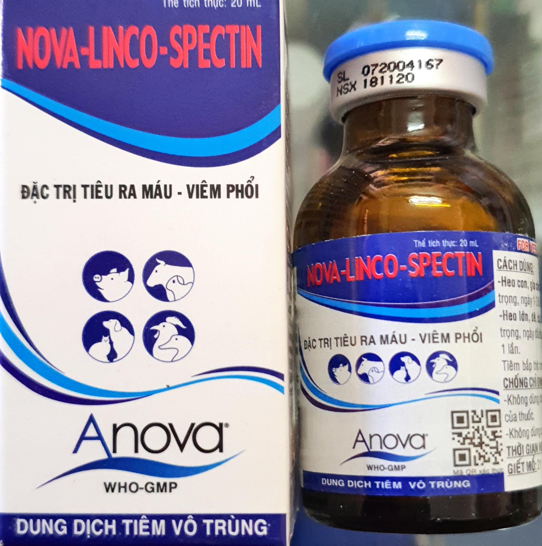 Nova Linco Spectin (20ml) - Đặc trị viêm phổi, tiêu ra máu cho gà đá ...