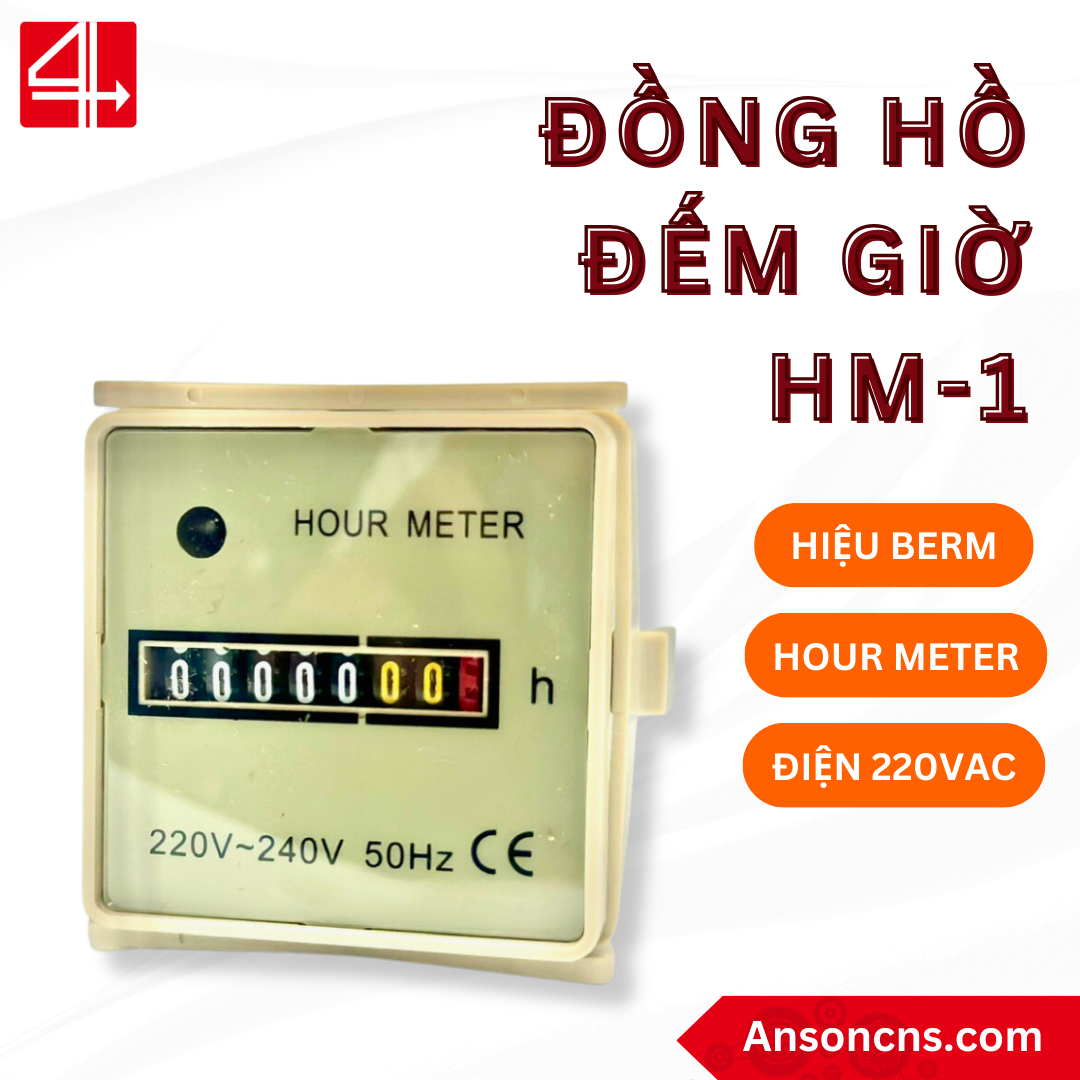 Đồng Hồ Đếm Giờ Hour Meter BERM HM-1 | Lazada.vn