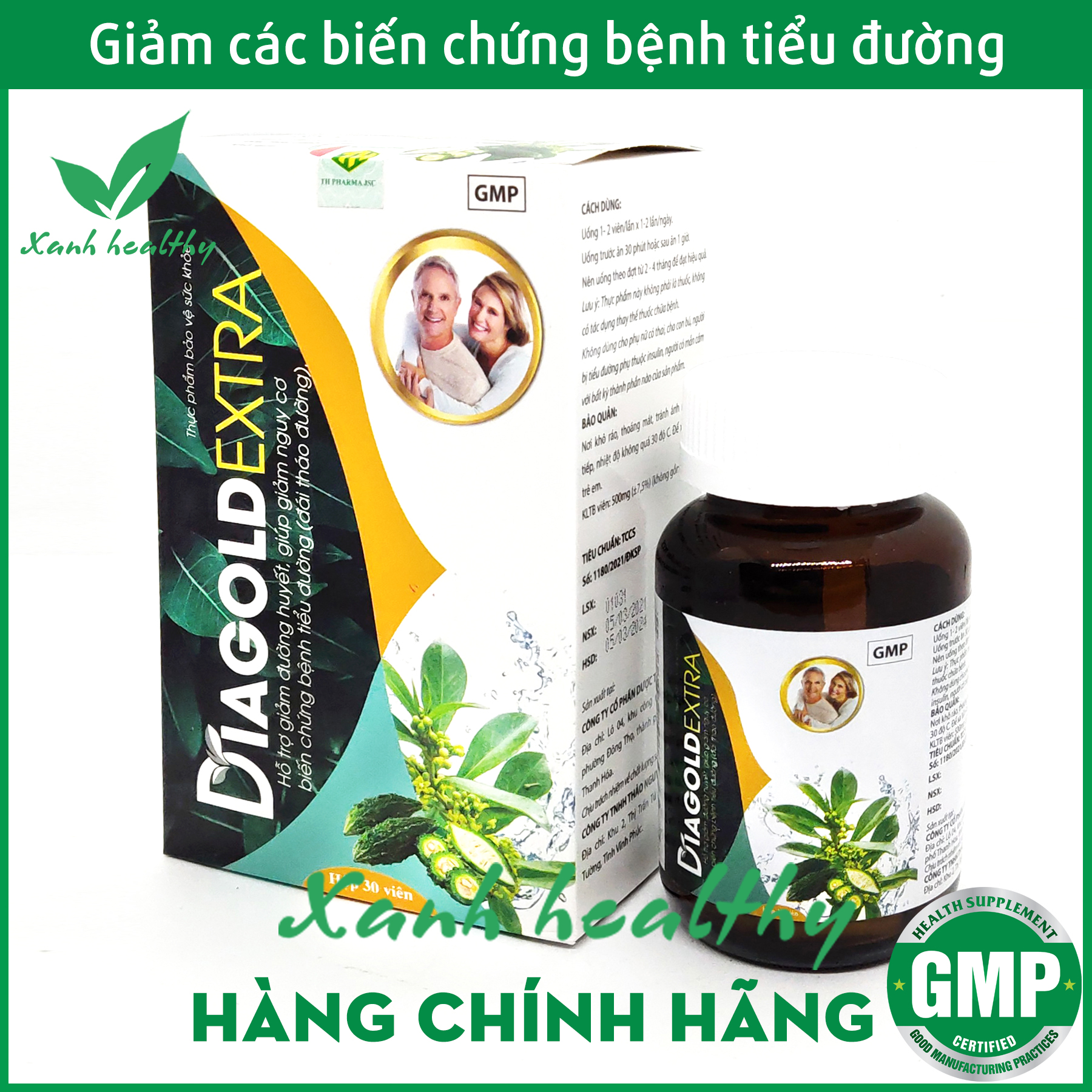 DIAGOLD EXTRA - Viên uống giảm tiểu đường thành phần dây thìa canh hoàn ...