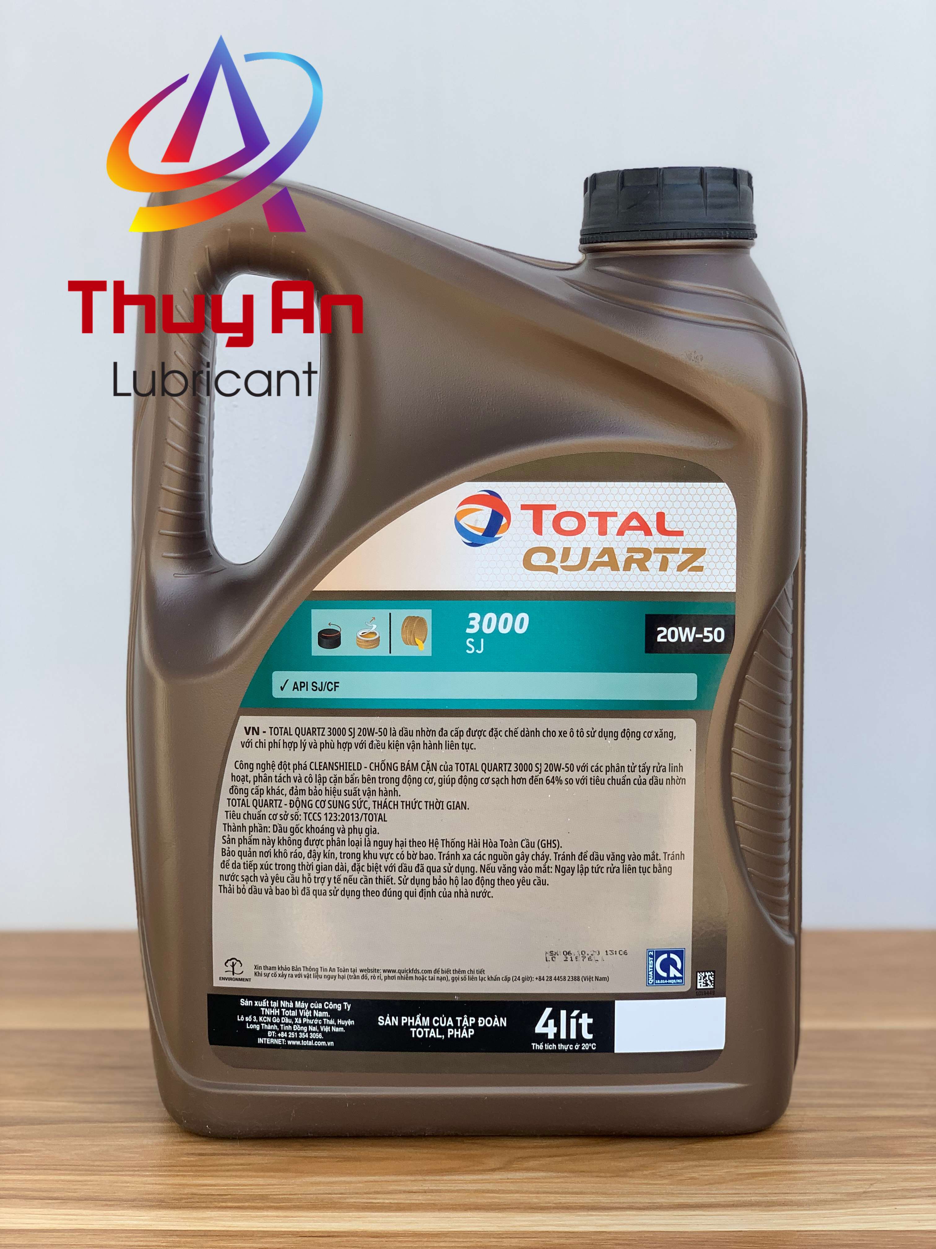 Nhớt Ôtô TOTAL QUARTZ 3000 SJ 20W-50 4L - Xe Vận Hành Bền Bỉ Và Duy Trì Công Suất Động Cơ - MixASale