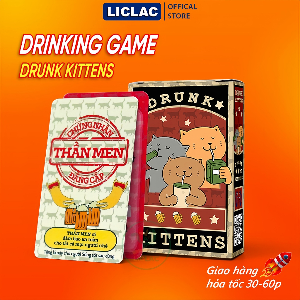 Bộ bài Drunk Kittens Việt Hóa 52 lá - Drinking Game Mèo Nhậu chơi cùng bạn bè vui hết sẩy, Bài ...