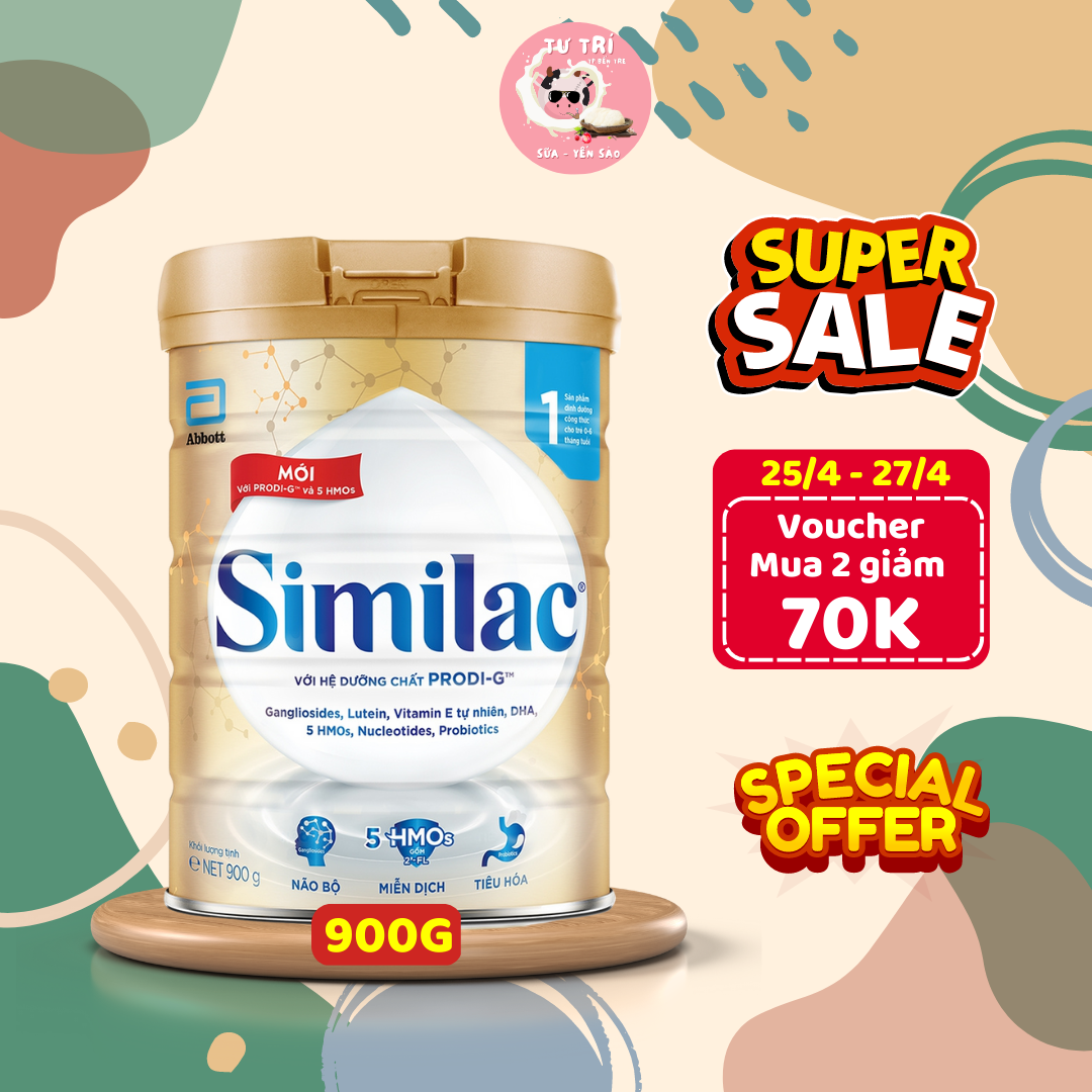 Sữa bột Similac 1 Dinh Dưỡng 5G lon 900g 5HMOs - MixASale