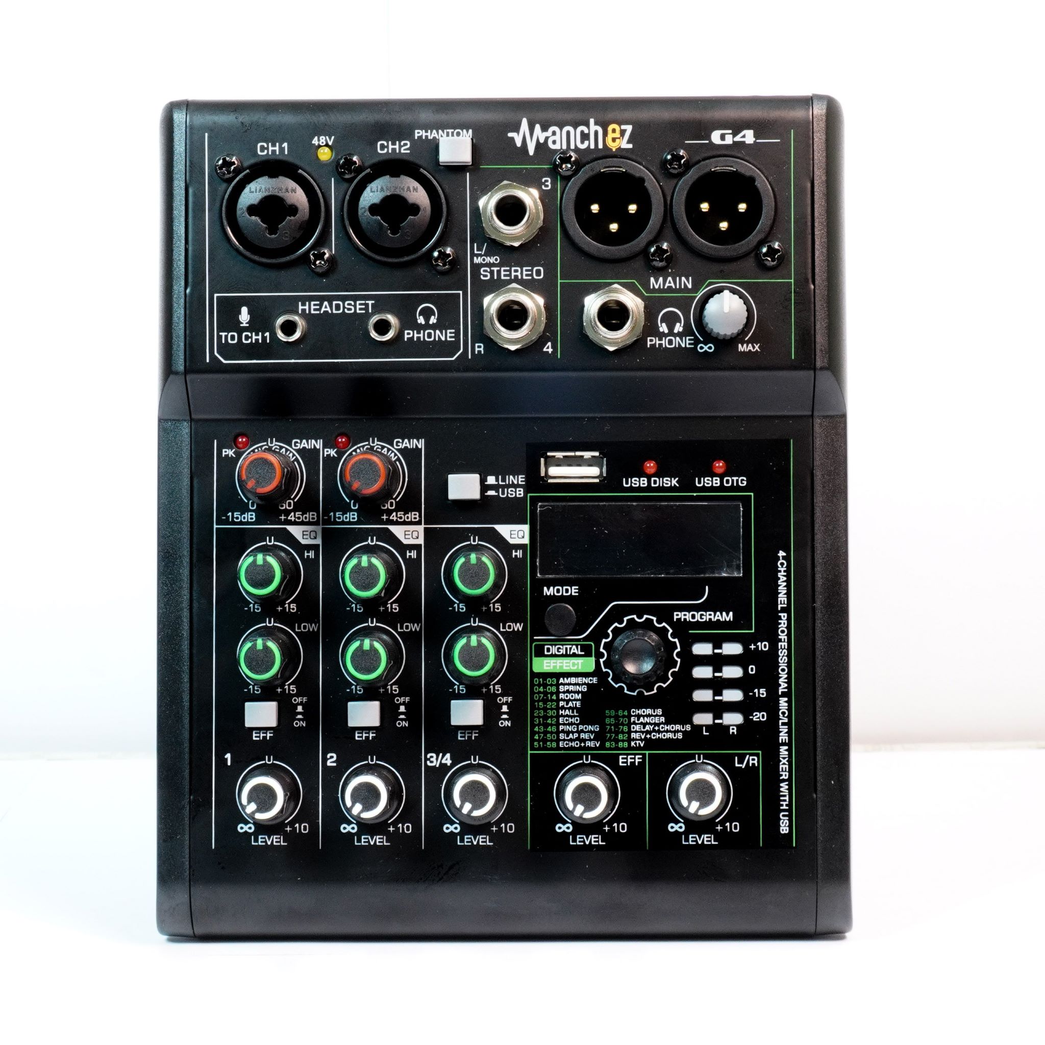 MIXER E4 Bluetooth-Mixer Karaoke Livetream Thu Âm Chuyên Nghiệp, Tích ...