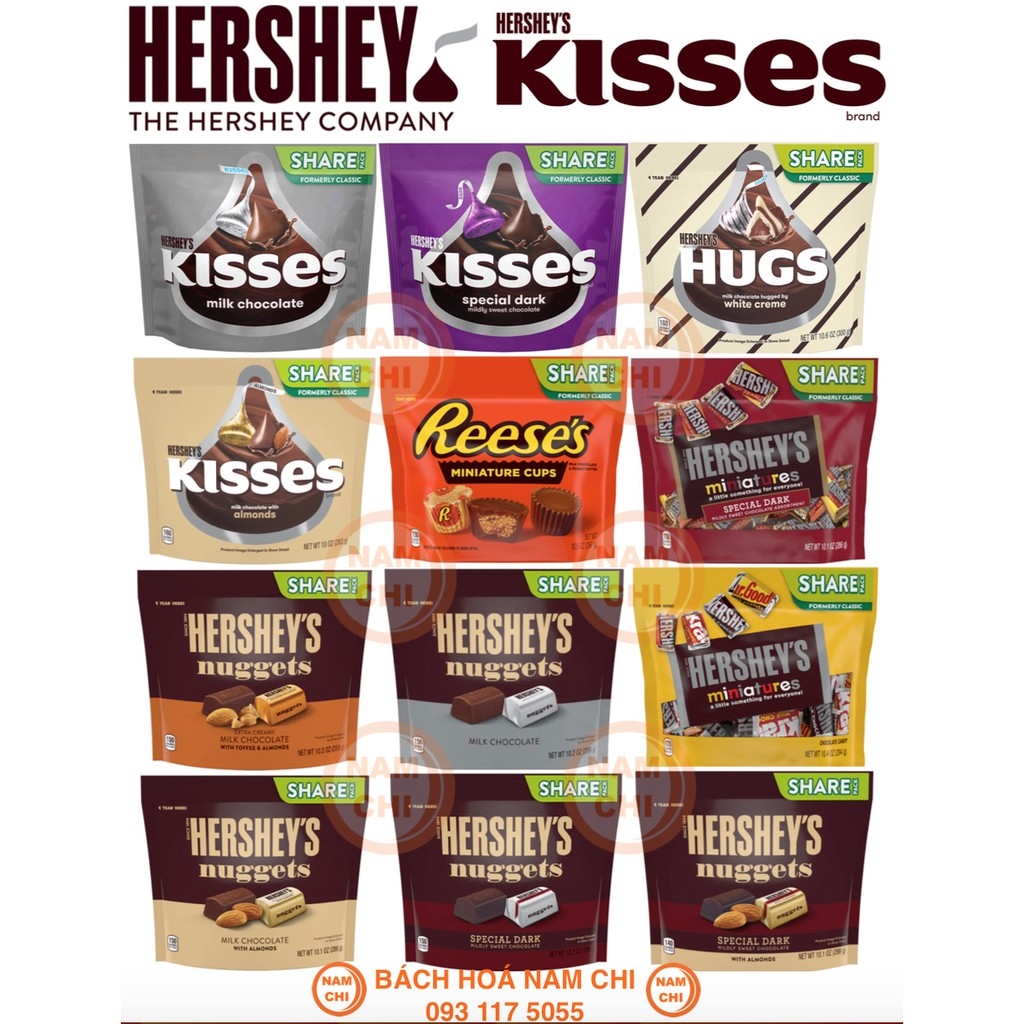 SOCOLA COOKIE KISSES HERSHEY SOCOLA SỮA NHÂN BÁNH QUY SIÊU NGON - Lem ...