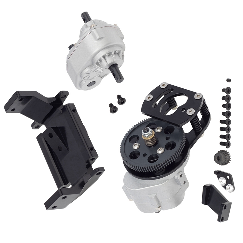 Metal R3 Single Speed Gearbox and Transfer Case Set for RC4WD D90 ...