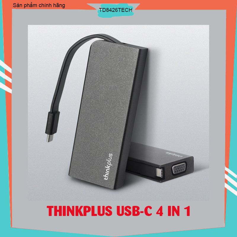 Hub chuyển đổi Thinkplus 4 in 1 USB-C to VGA, 3 USB 3.0 – Thinkplus USB ...