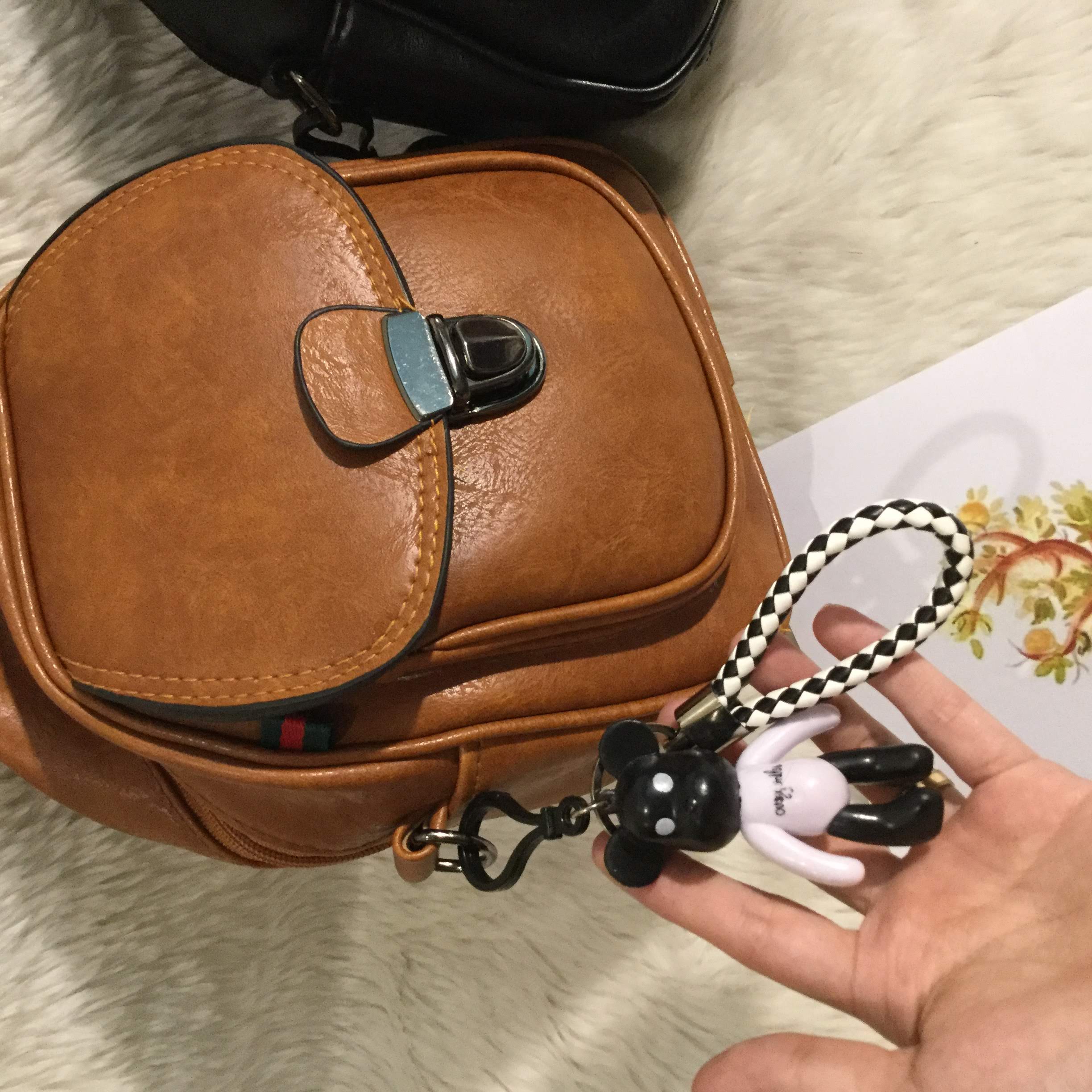 Balo Da Mini Khóa Sập - B1 | Lazada.vn