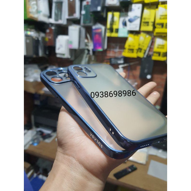 ốp lưng sulada nhám viền màu iphone 13 pro max/13/13 pro/x/xr/xsmax/11/11 pro/11 6.5/12/12 pro ...