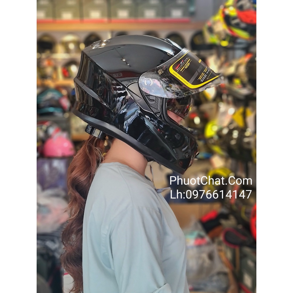 Nón bảo hiểm Fullface chính hãng ROC 08 đen bóng | Lazada.vn