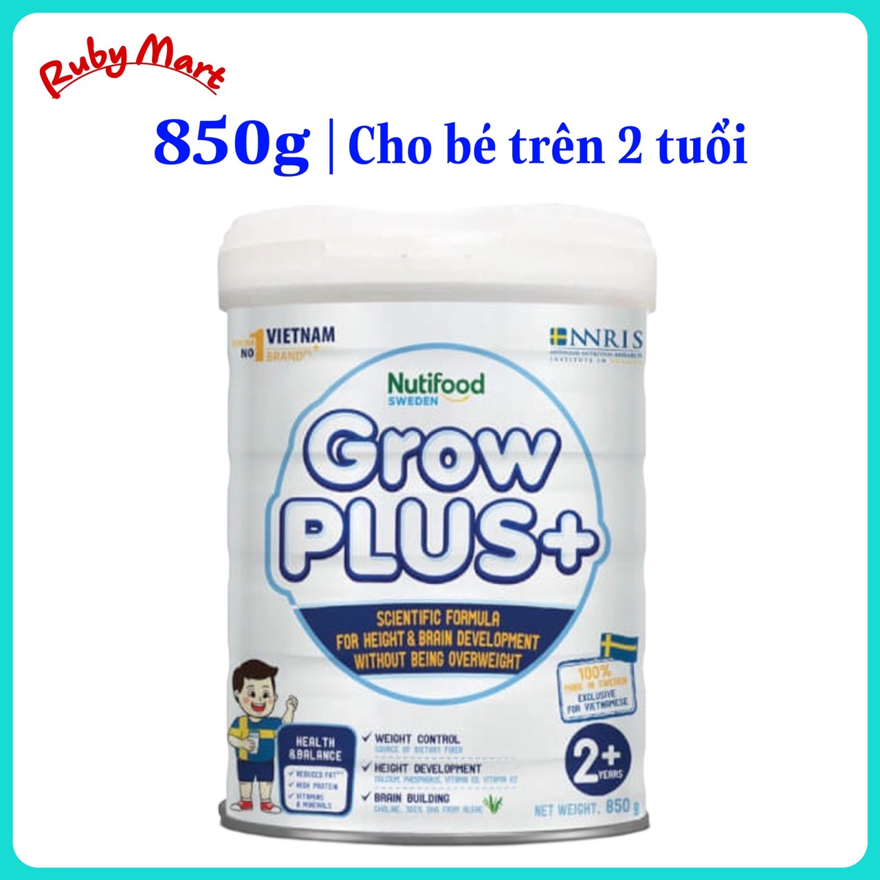 Date 1.2025 Sữa Bột Nutifood Grow Plus Vàng Lon 850g Cho bé trên 1 tuổi ...