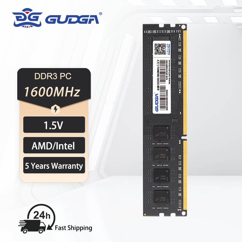 GUDGA DDR3 4GB 8GB RAM Bộ nhớ máy tính để bàn 1600 Mhz 1.5V 240 Pin Máy tính để bàn Dimmable PC ...