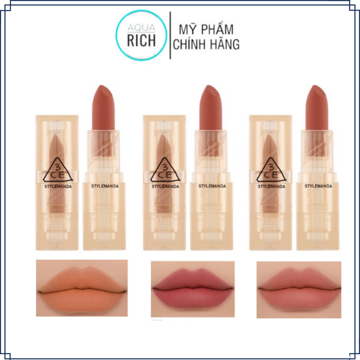 PHIÊN BẢN GIỚI HẠN - NEW Son Thỏi Lì Lên Màu Chuẩn 3CE Soft Matte ...