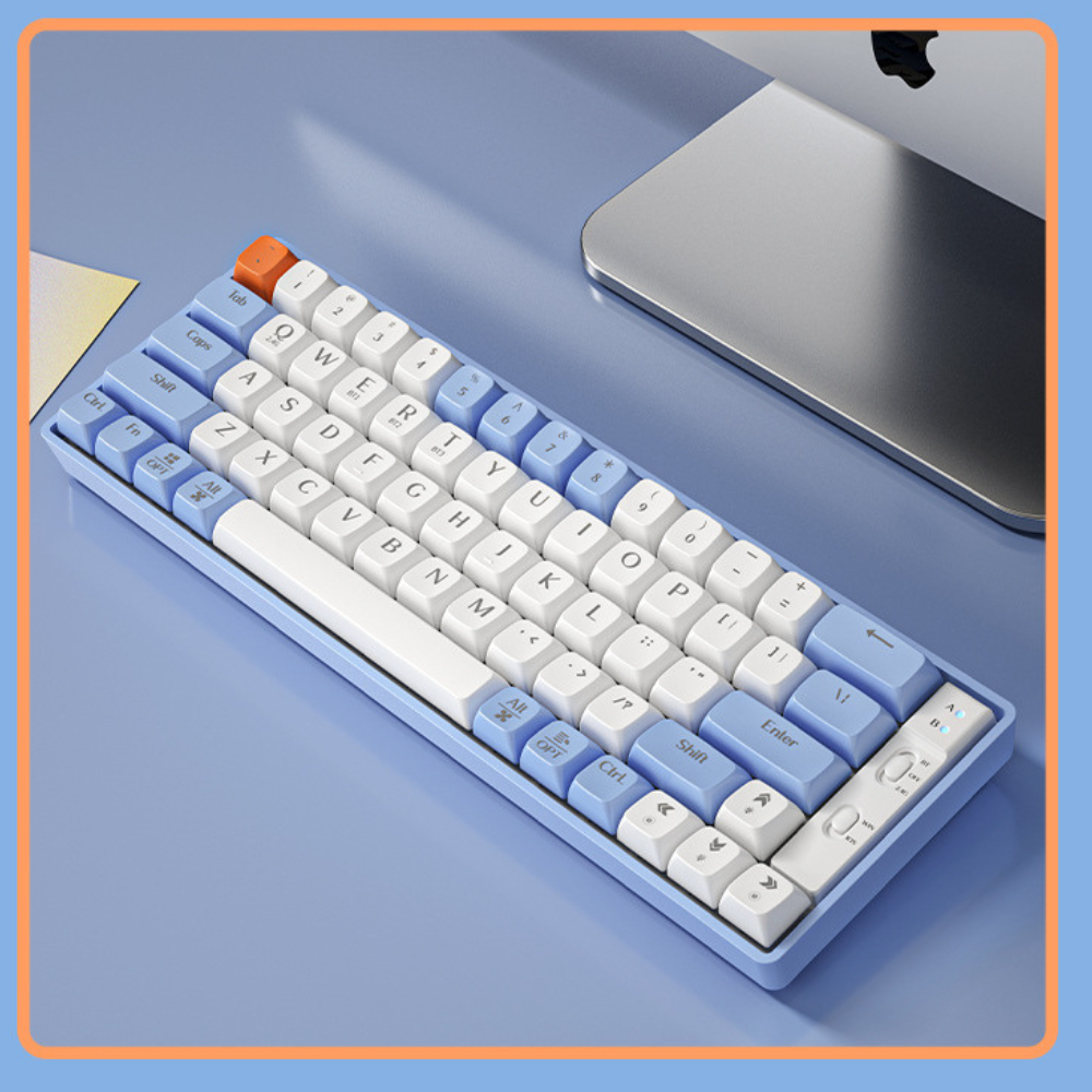 Bàn phím cơ không dây hotswap LangTu Gk65 GoldenSwitch, layout 65 phím ...