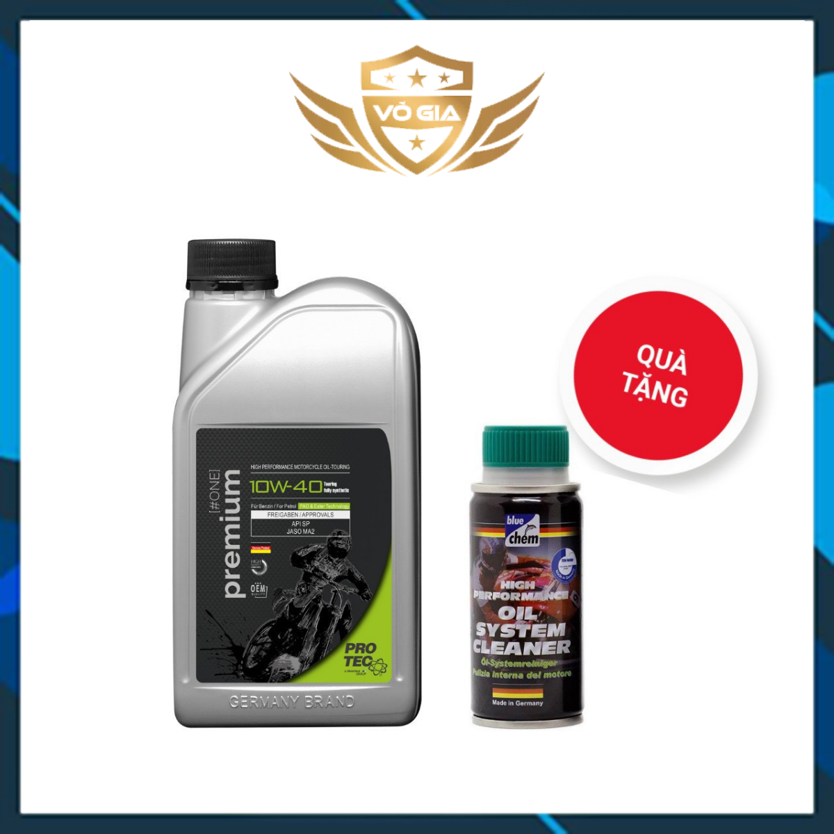 Nhớt tổng hợp cao cấp Bluechem touring 10W40( tặng súc động cơ Bluechem ...