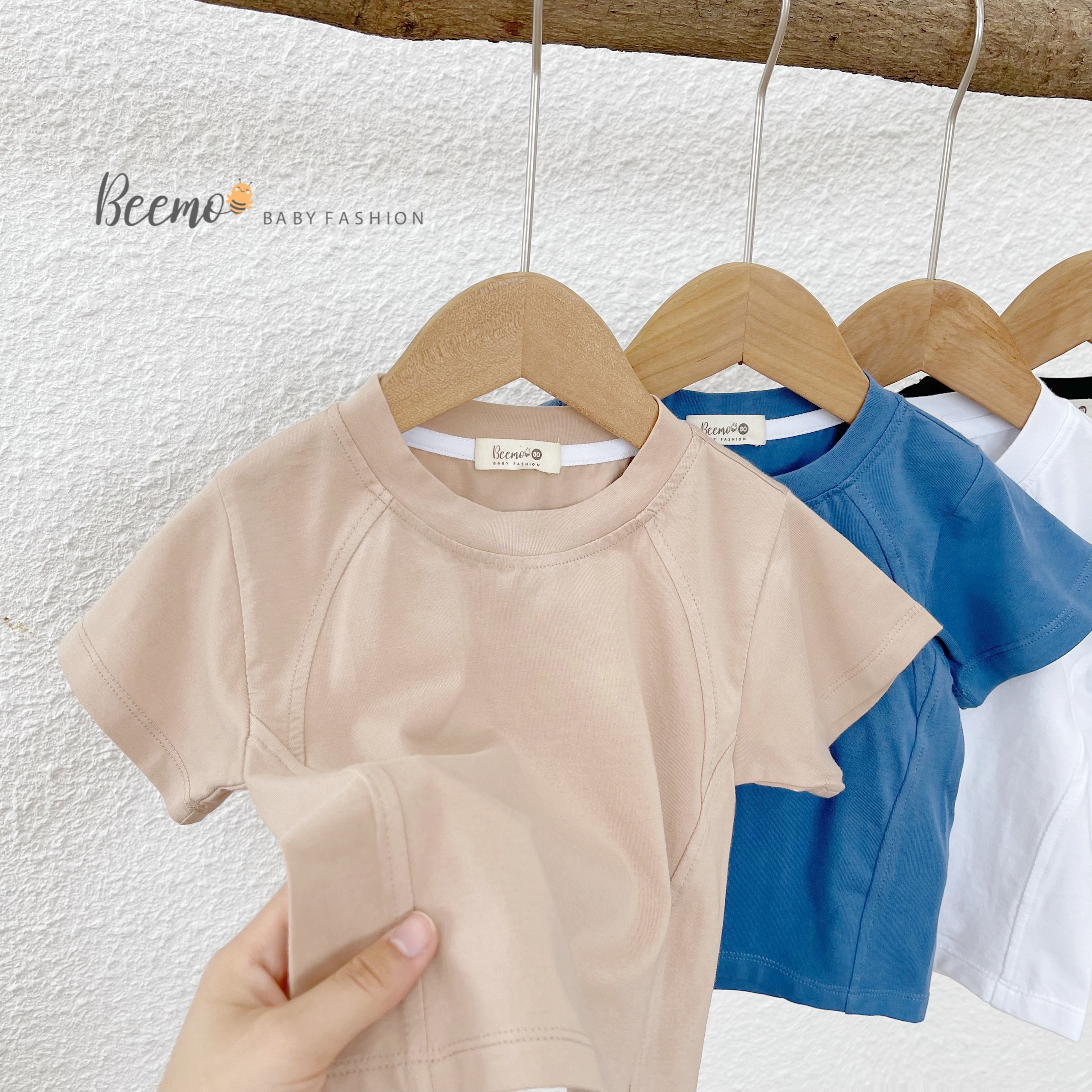 Áo phông cộc tay Beemo may đường gân nổi cá tính mặc hè chất liệu ...