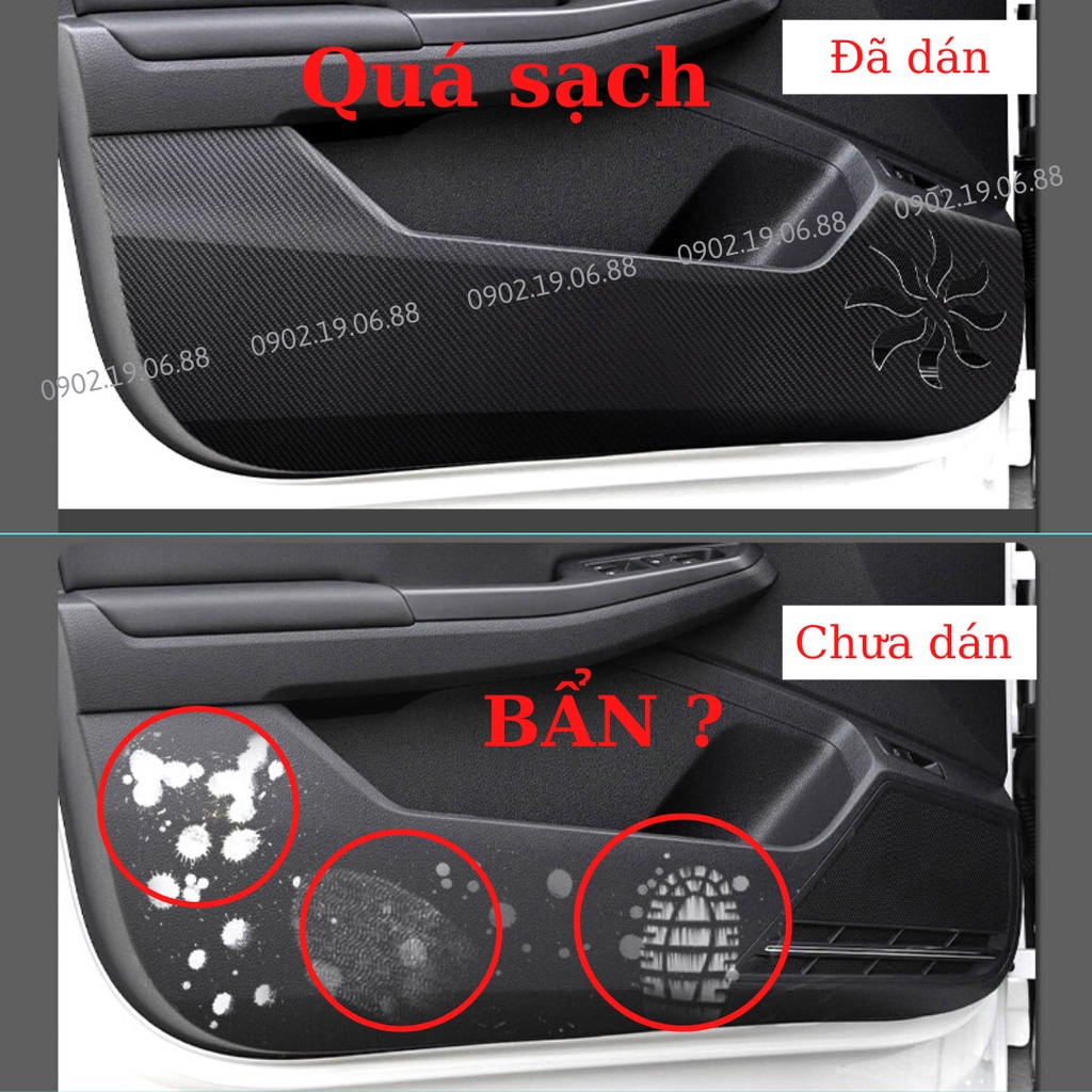 Miếng dán Dcan chống xước vân carbon tappi cửa xe hơi cho tất cả các ...