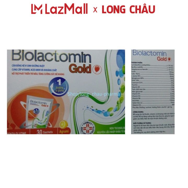 Men tiêu hóa vi sinh đường ruột Biolactomin Gold cân bằng hệ vi sinh ăn ...