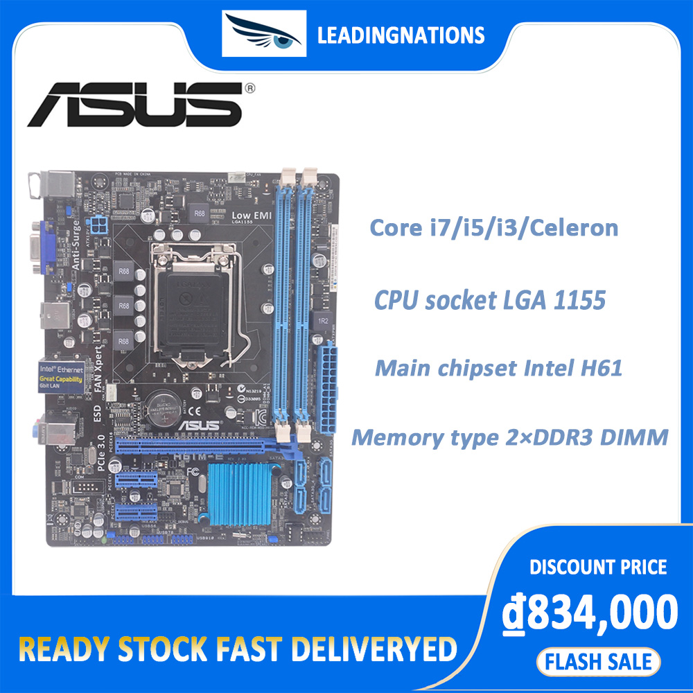 Asus H61M-E Máy Tính Để Bàn Bo Mạch Chủ H61 Socket LGA 1155 i3 i5 i7 ...