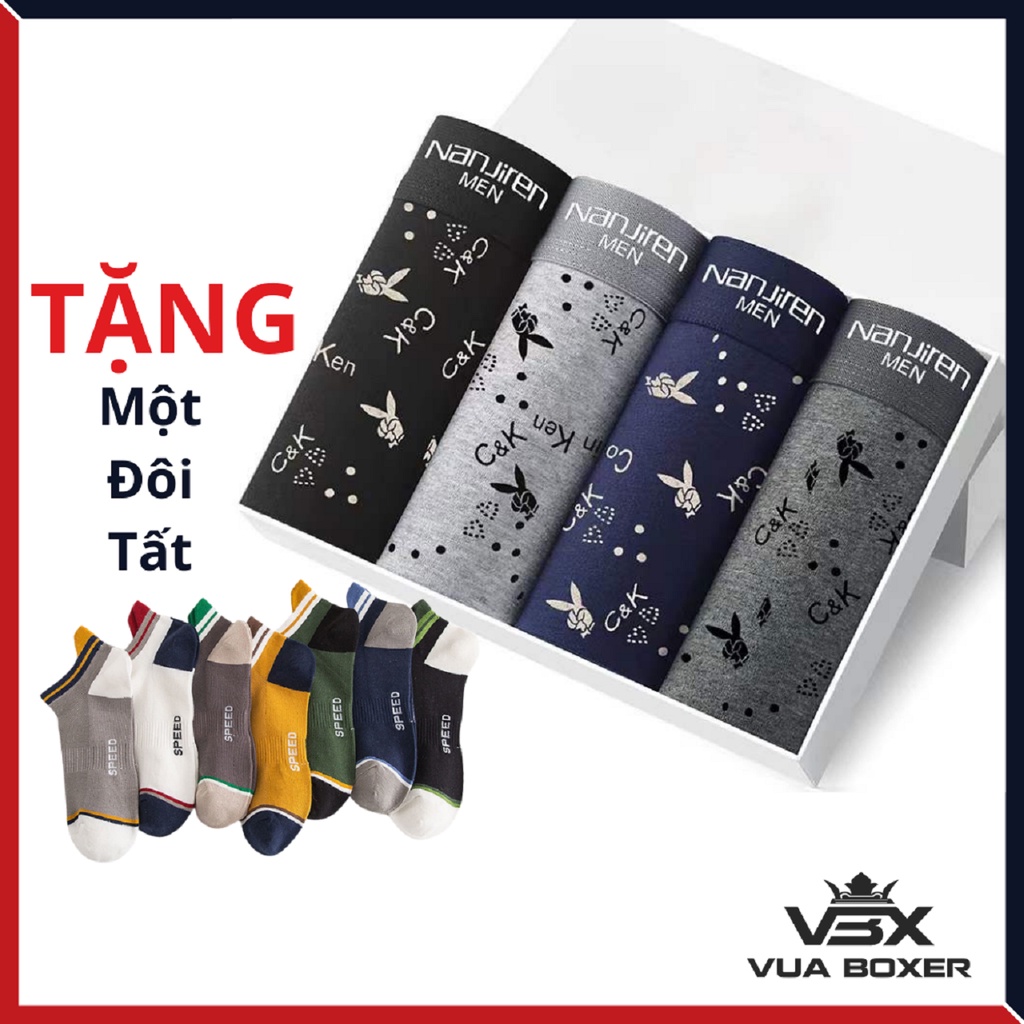Quần sịp nam boxer chất liệu cotton kháng khuẩn dày dặn co giãn 4 chều ...