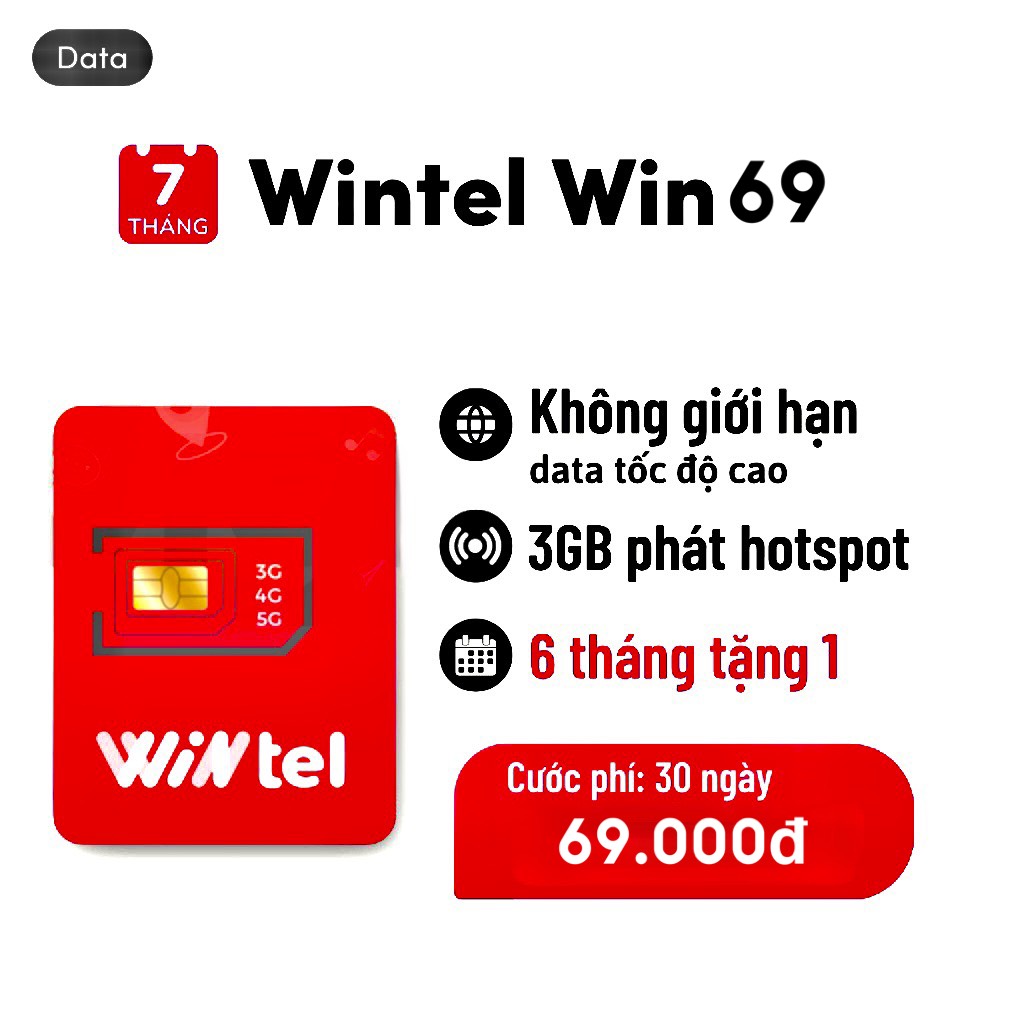 [7 THÁNG Win69] Wintel Win69 data TỐC ĐỘ CAO KHÔNG GIỚI HẠN, gọi nội ...