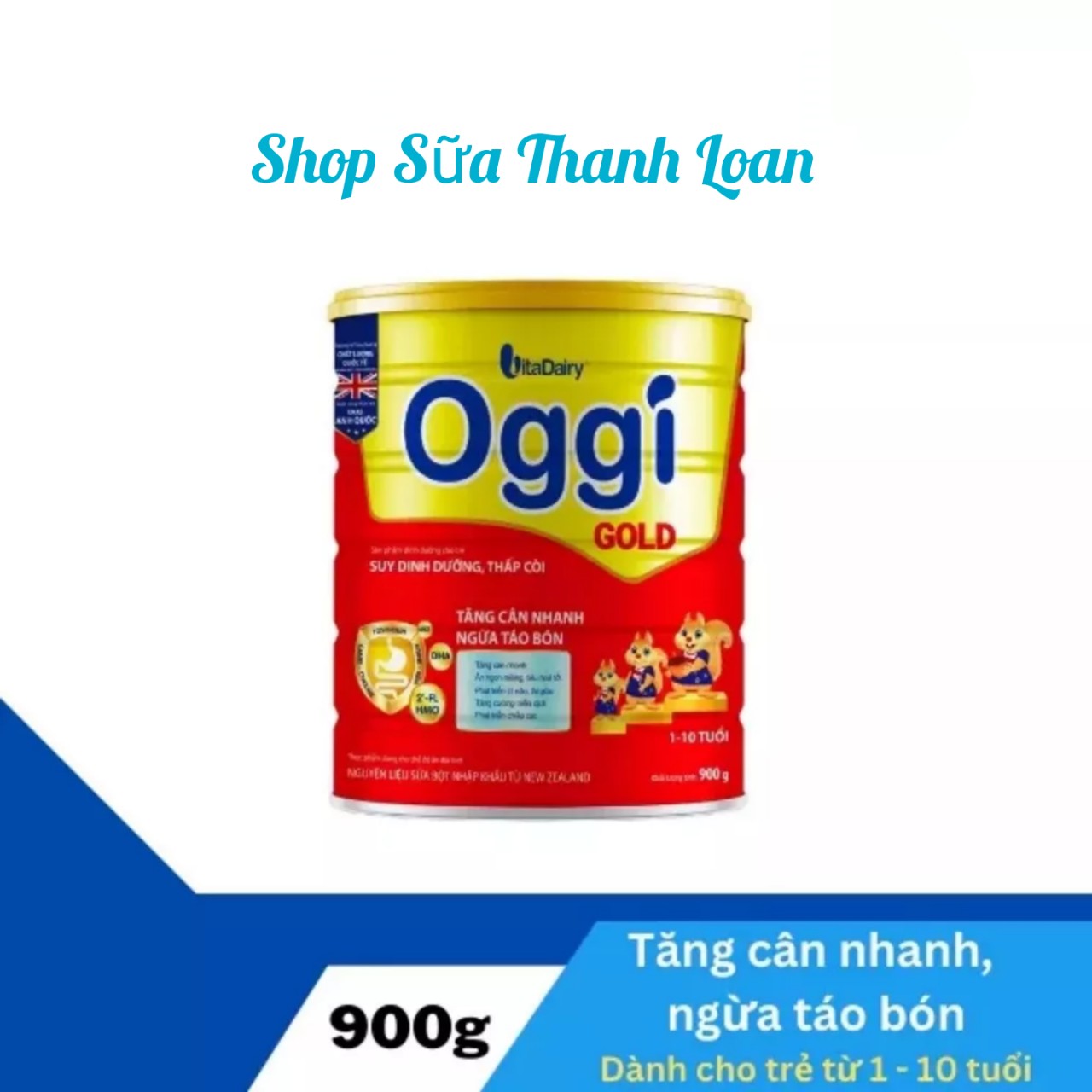 (HSD T12-2025) (Quét Mã QR - TL Đổi Quà) COMBO 2 LON Sữa Bột OGGI Suy Dinh Dưỡng Gold 900g ...