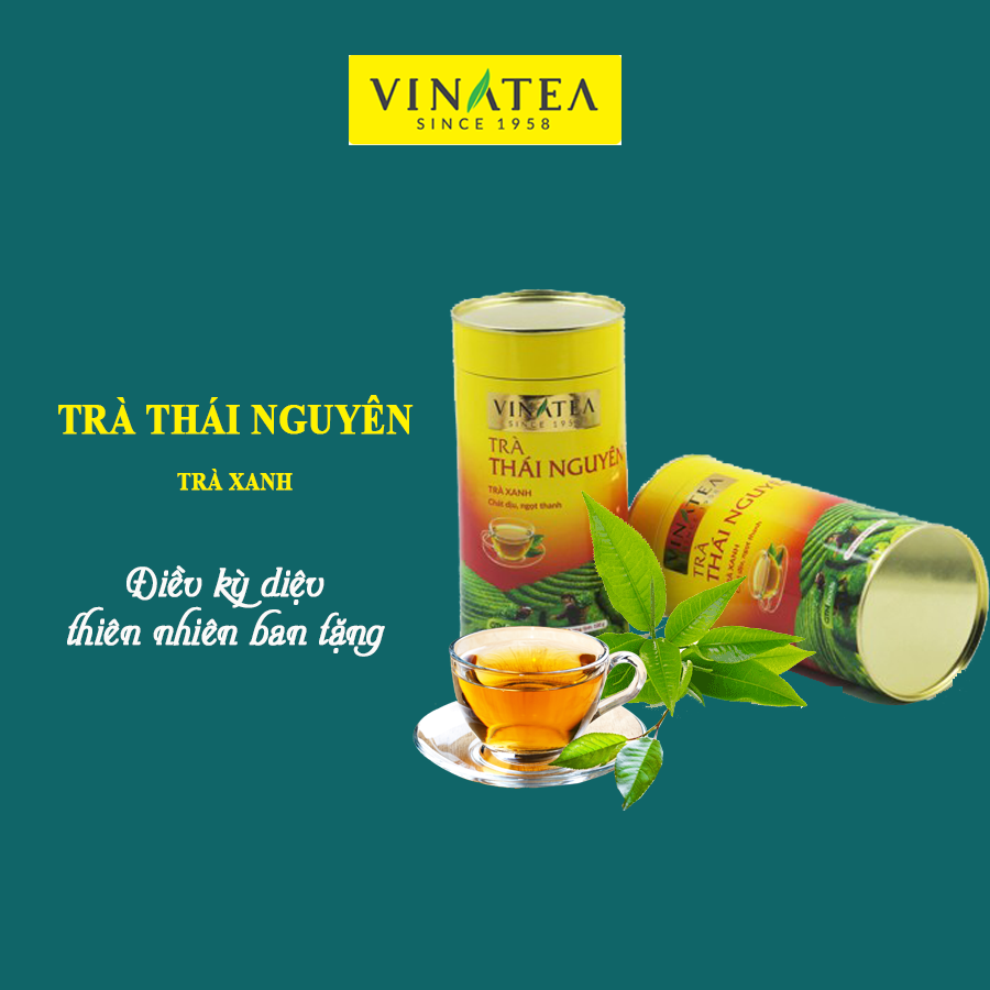 Trà Vinatea thái nguyên lon giấy 100g, công nghệ lên hương độc đáo chỉ ...