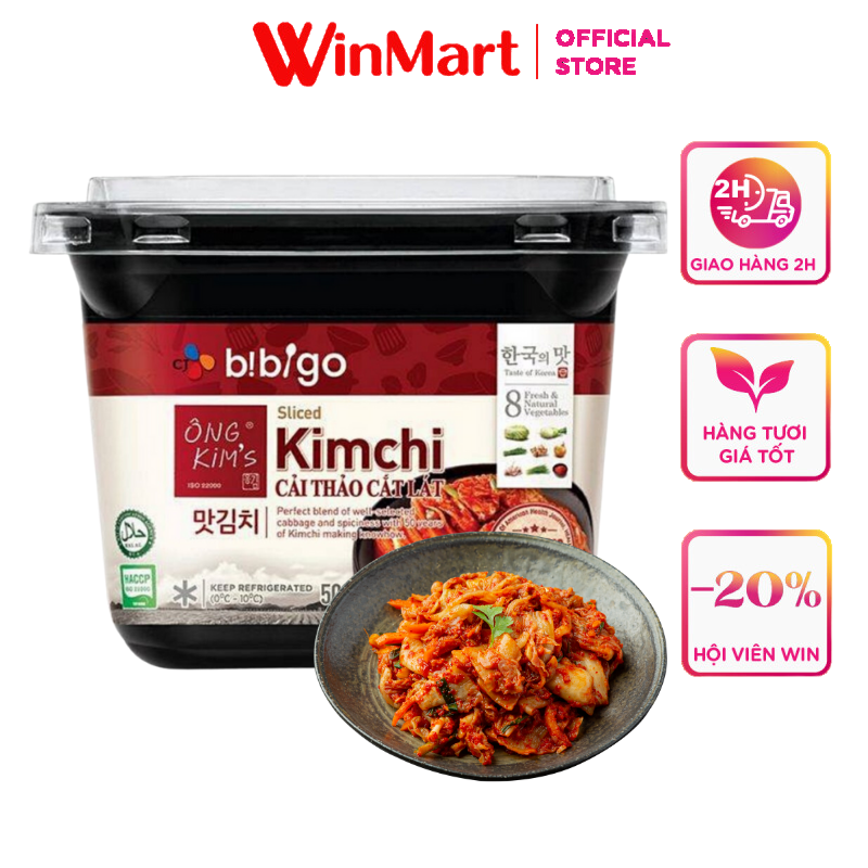 [Siêu thị WinMart] - Kim chi cải thảo cắt lát Ông Kim's hộp 500g | Lazada.vn