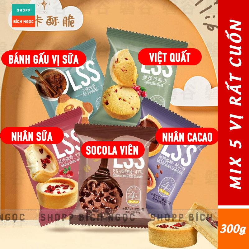 Bánh Quy Socola mix 5 vị thơm ngon LSS, khối lượng 300g/ 1kg | Lazada.vn