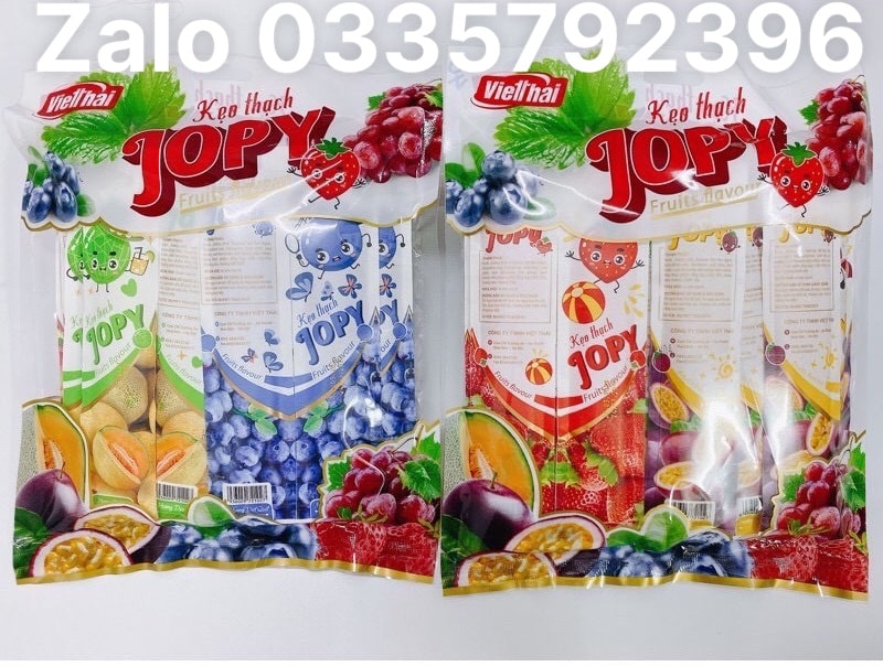 Kẹo thạch Jopy Việt Thái vị trái cây thanh dài 770g Kẹo thạch rau câu ...